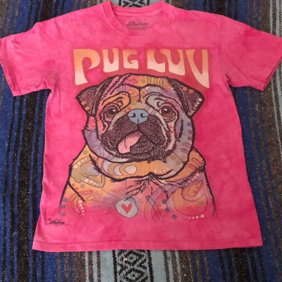 The Mountain | Shirts | The Mountain Pug Luv Tie Dye Tee Shirt | Poshmark